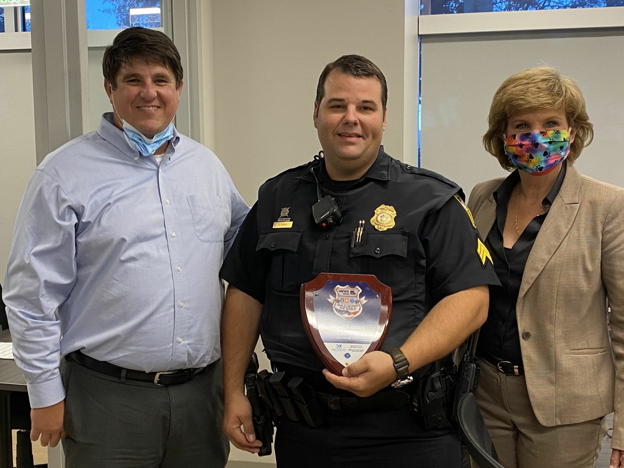 Smiles Behind the Shield Award to Mobile Police Officer, Joshua Gibbs ...